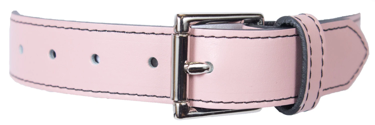 3 Ring Leather Bondage Collar: Light Pink – The Leather Boy