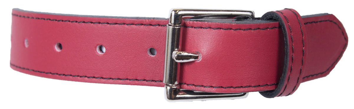 3 Ring Leather Bondage Collar: Red – The Leather Boy