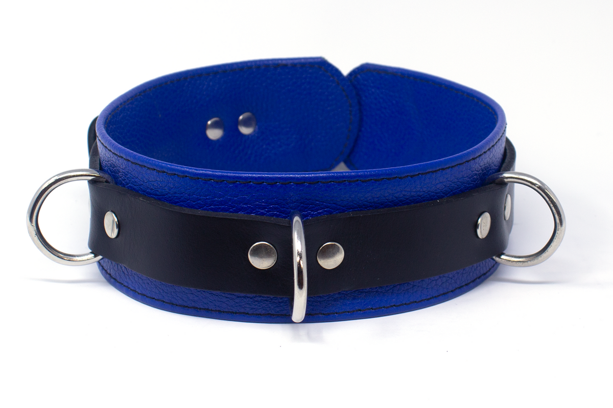 2" WIDE BLUE LEATHERBOY COLLAR – The Leather Boy