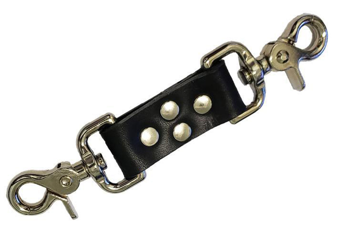 2 Point Cuff Clip Black Leather Restraint Connector – The Leather Boy