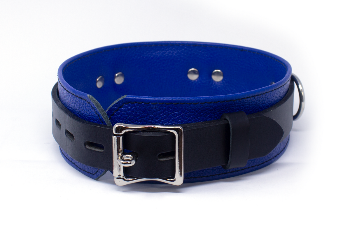 2" WIDE BLUE LEATHERBOY COLLAR – The Leather Boy
