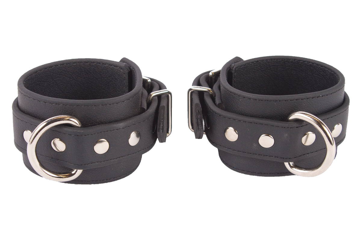 Rubber Wrist Cuffs Black Restraints BioThane Handcuffs – The Leather Boy